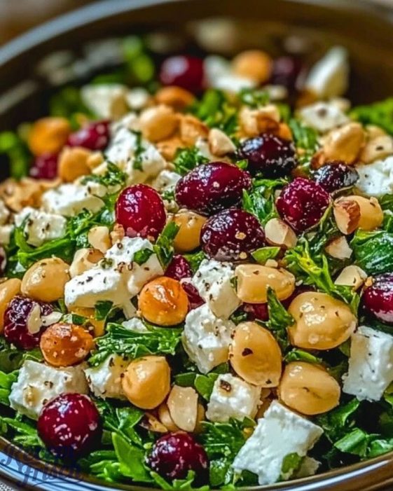 Feta und Cranberry Kichererbsen mit Zitronenvinaigrette Rezept – Recept ...